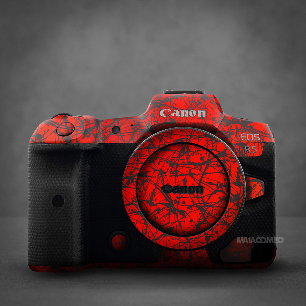 Canon EOS R5 Camera Skin/ Wrap - Red Art / Matrix - Maiacombo