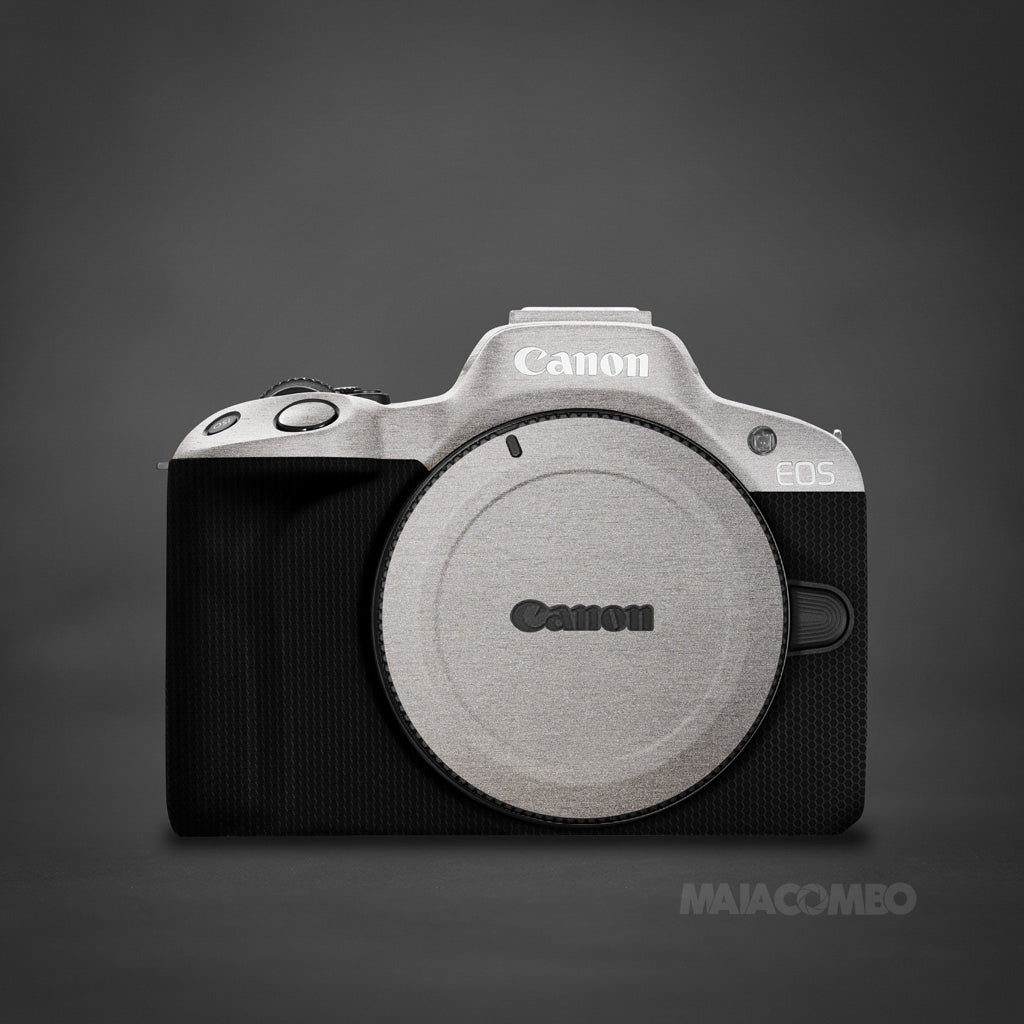 Canon EOS R50 Camera Skin/ Wrap - Brushed Titanium / Matrix - Maiacombo