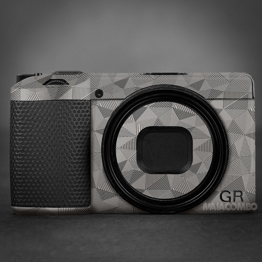 RICOH GR III/ GR IIIX Camera Skin/ Wrap - Light Grey Hexa / Matrix ...