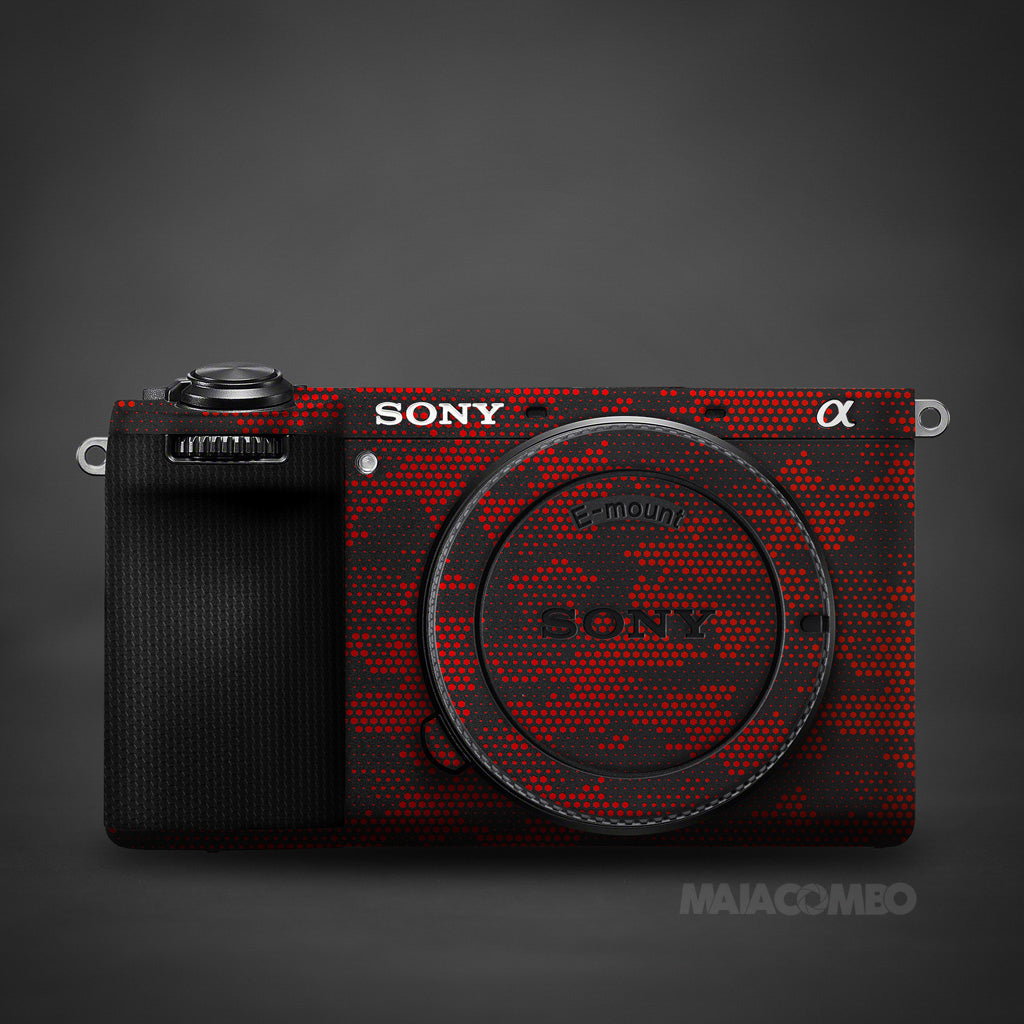 SONY A6700 Camera Skin/ Wrap - Red Matrix / Matrix - Maiacombo